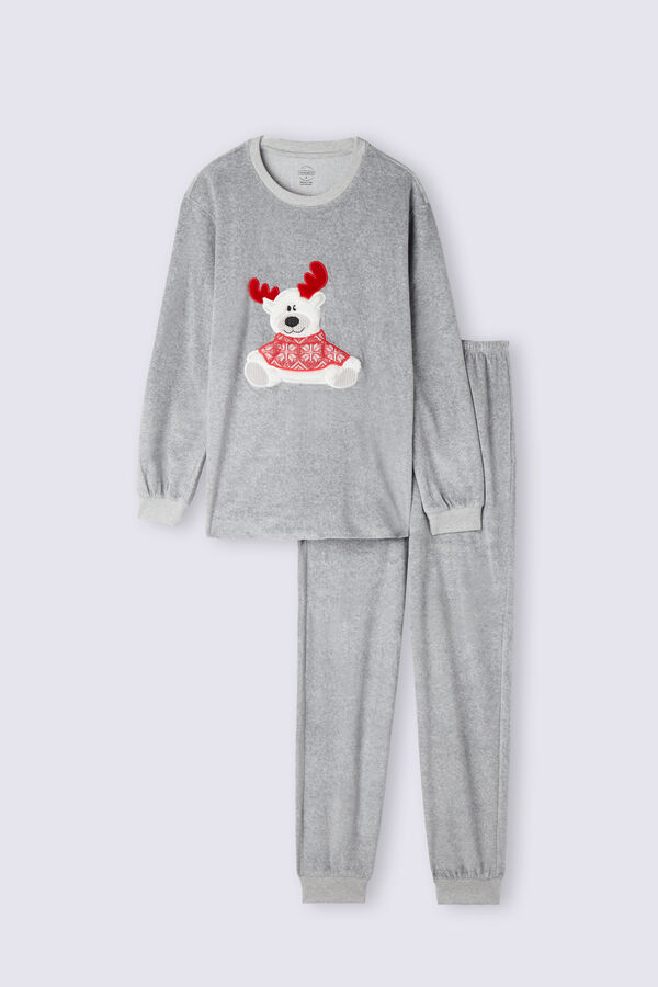 Reindeer Full-Length Chenille Pyjamas | Intimissimi