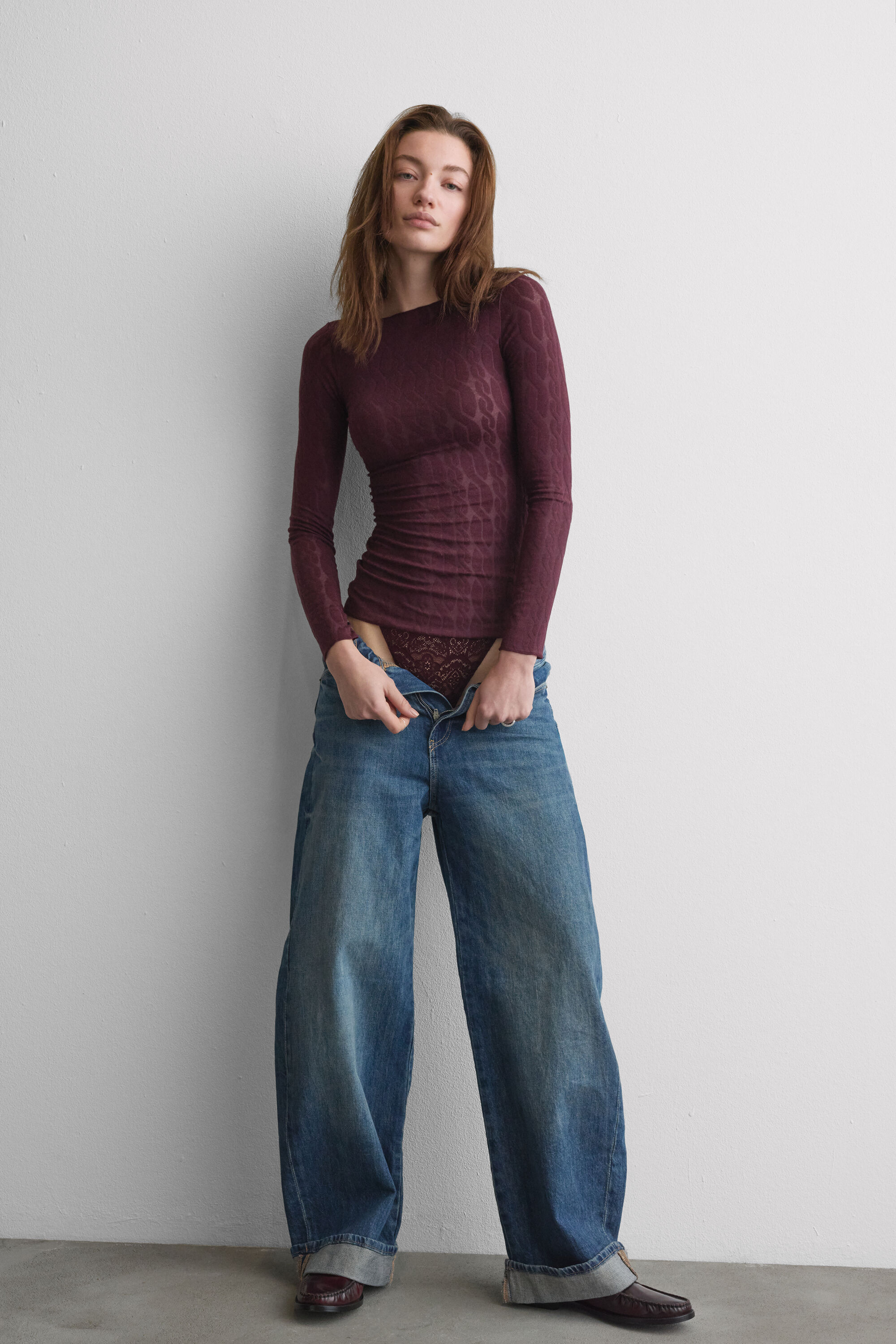 Ultralight Modal with Cashmere Braided Boat-Neck Top | Intimissimi