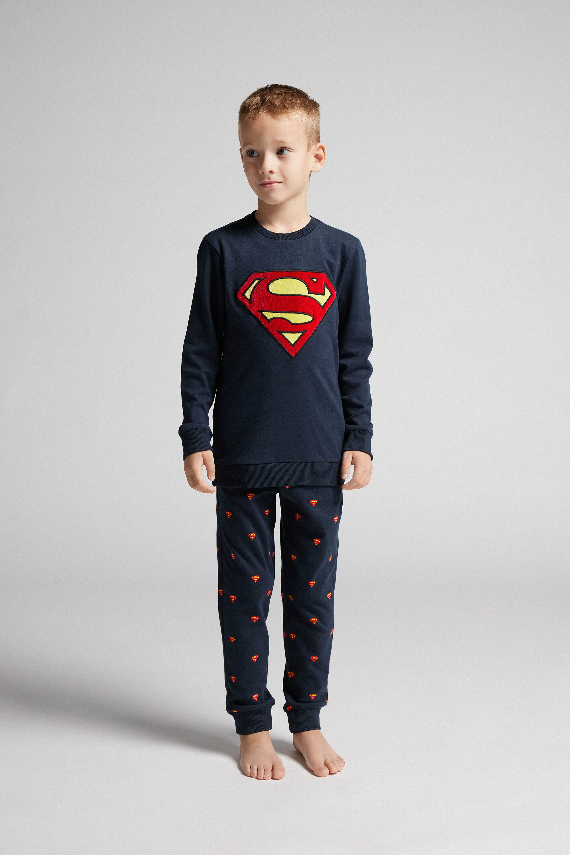 Pijama Largo de Niño DC Comics Superman de Algodón | Intimissimi