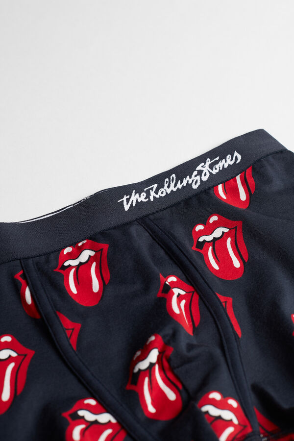 Rolling Stones Logo Tongue and Lips-Print Stretch Supima® Cotton Boxers ...