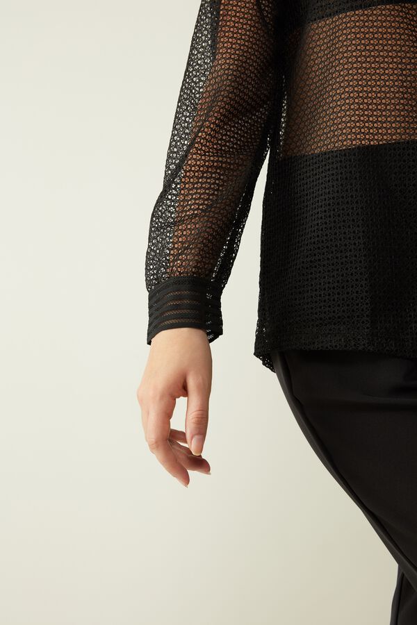 Camicia Manica Lunga in Pizzo Tempting Lace | Intimissimi