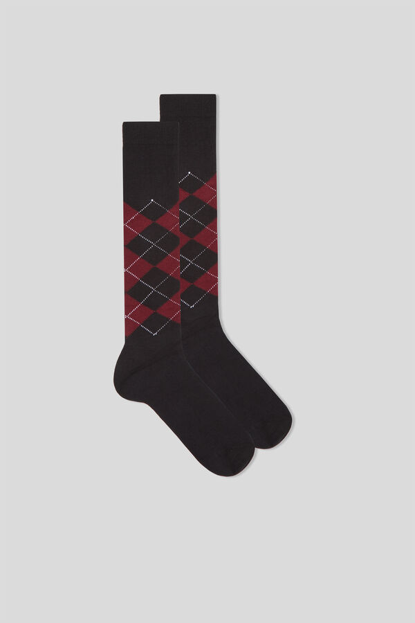 Long Patterned Soft Cotton Socks | Intimissimi