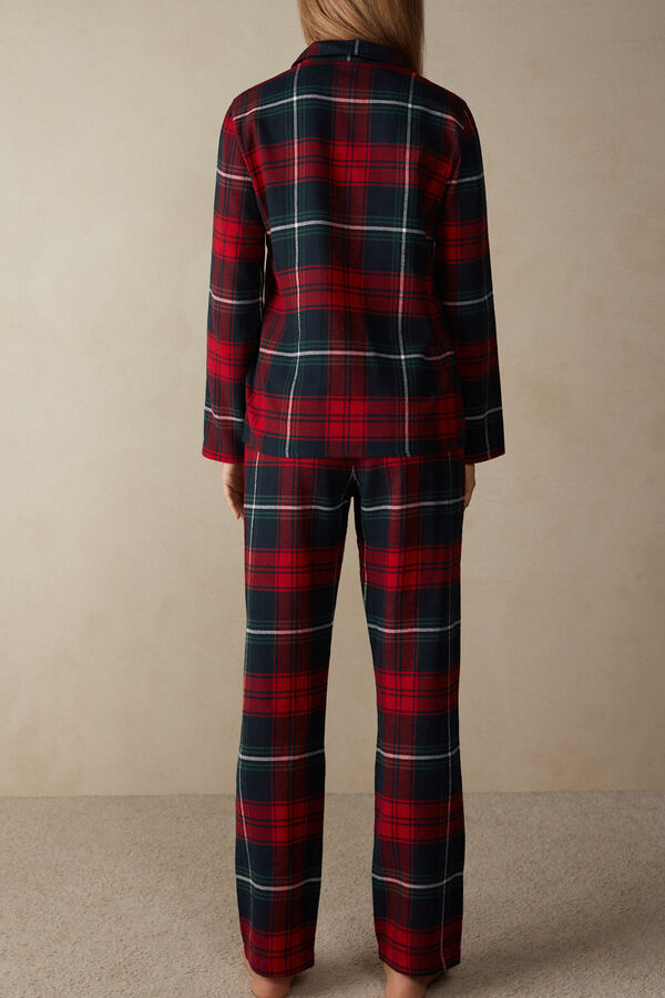 Tartan Love Brushed Plain-Weave Pyjamas | Intimissimi