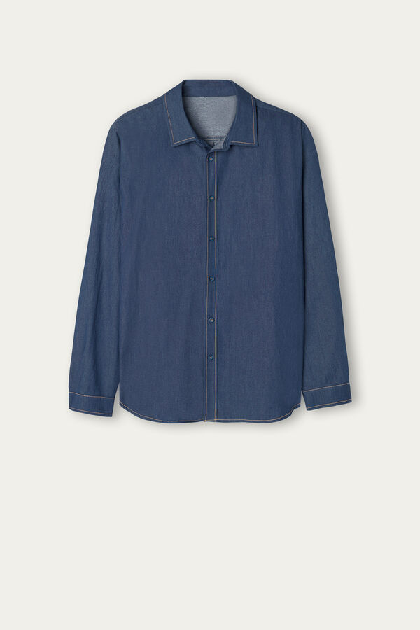 Denim Look Cloth Shirt | Intimissimi