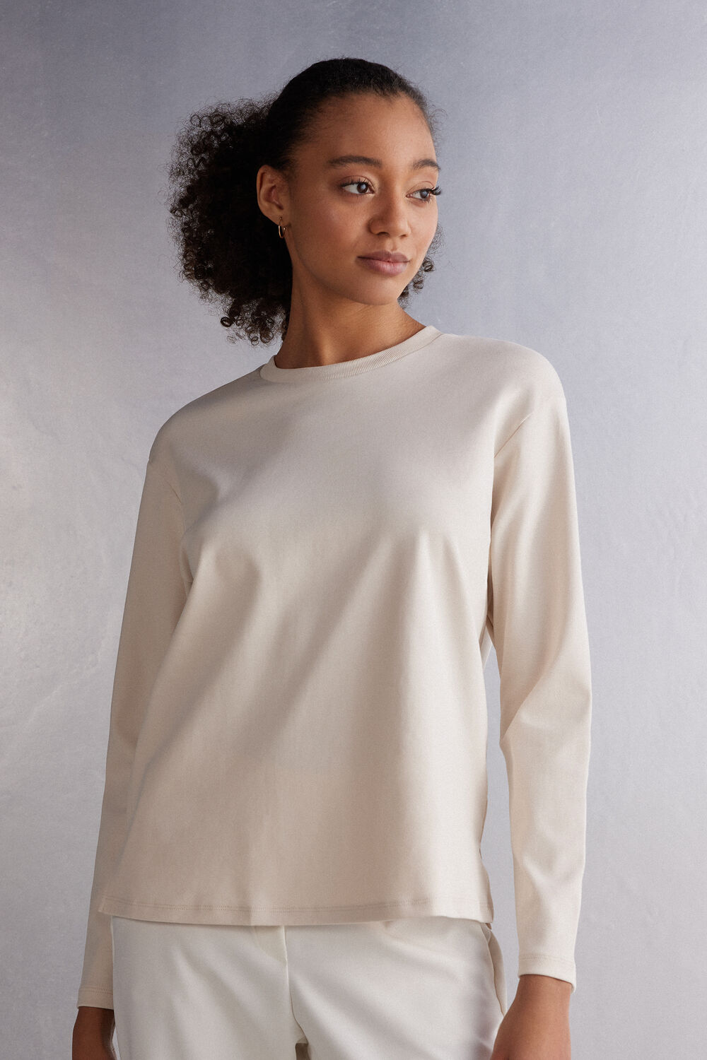 Long Sleeve Top in Cotton | Intimissimi