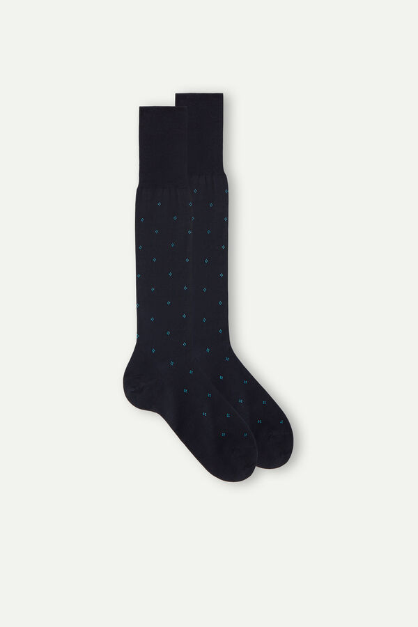 Men’s Long Socks in Patterned Lisle Cotton | Intimissimi