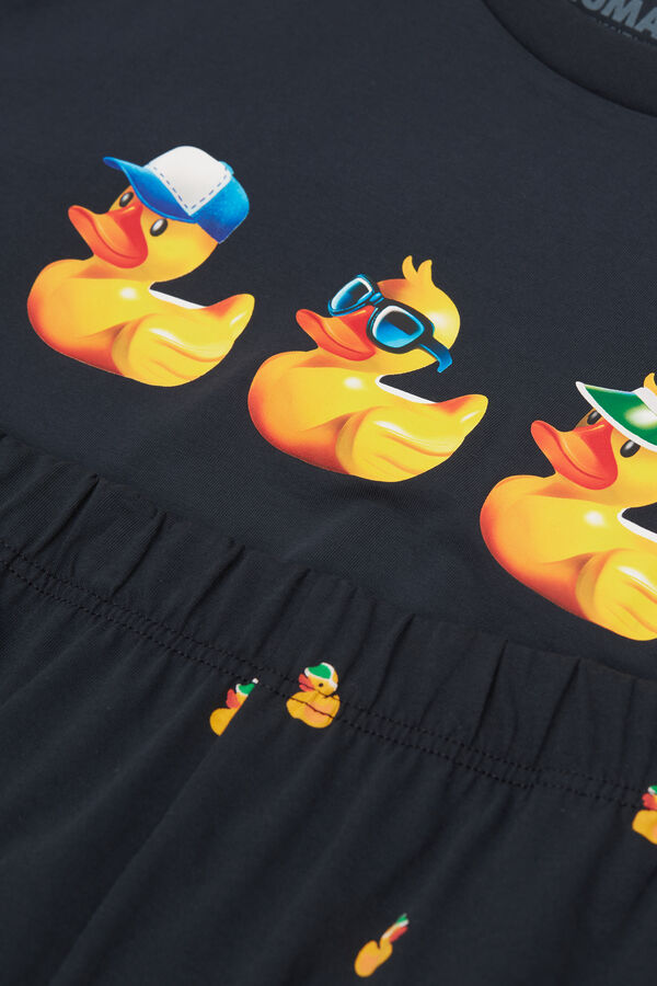 Short Duck-Print Cotton Pyjamas | Intimissimi