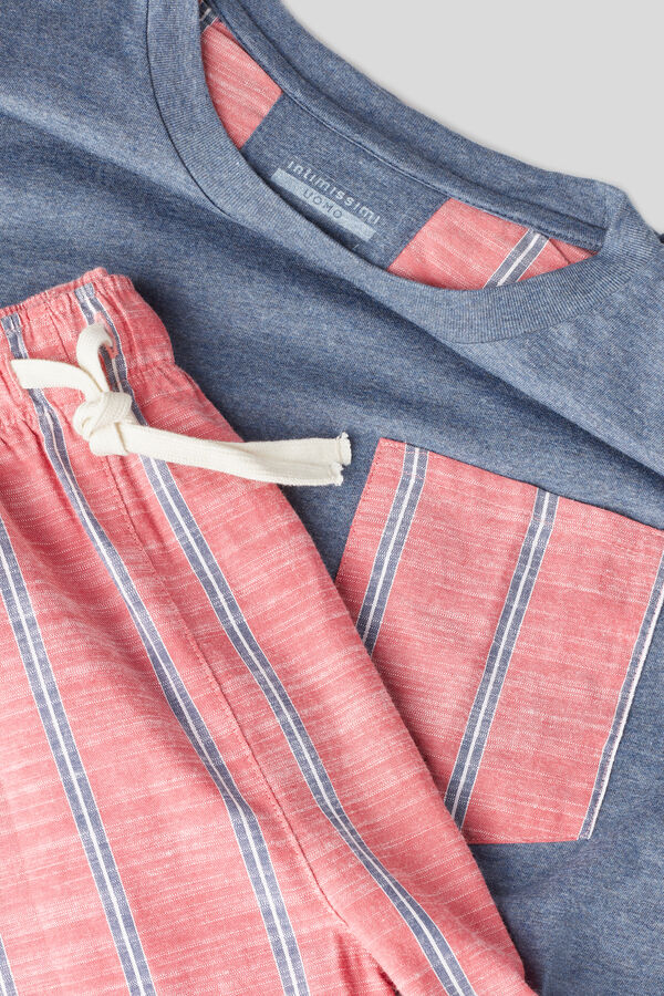 Short Pyjamas with Red Striped Bottoms | Intimissimi