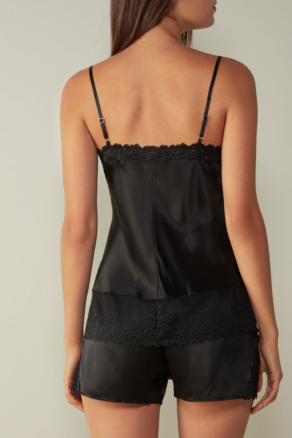 Pretty Flowers Silk Top with Spaghetti Straps | Intimissimi