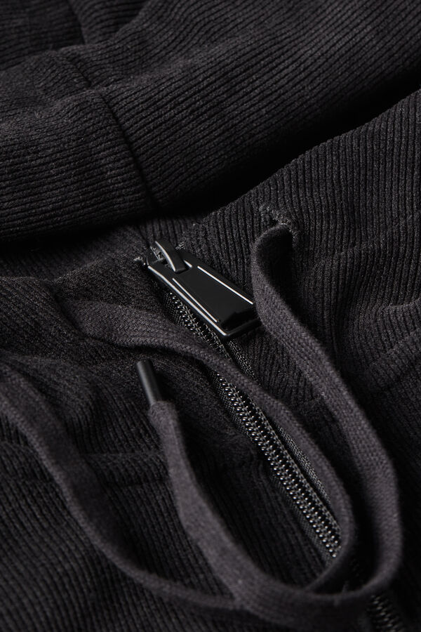 Ribbed Chenille Sweatshirt with Hood | Intimissimi