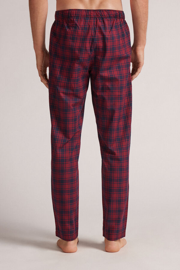 Check Print Cotton Cloth Pants | Intimissimi