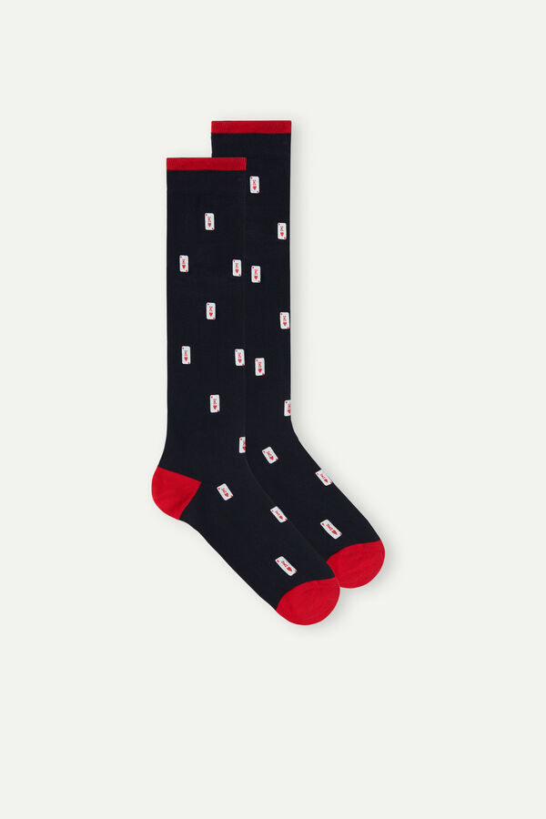 Long Patterned Soft Cotton Socks | Intimissimi