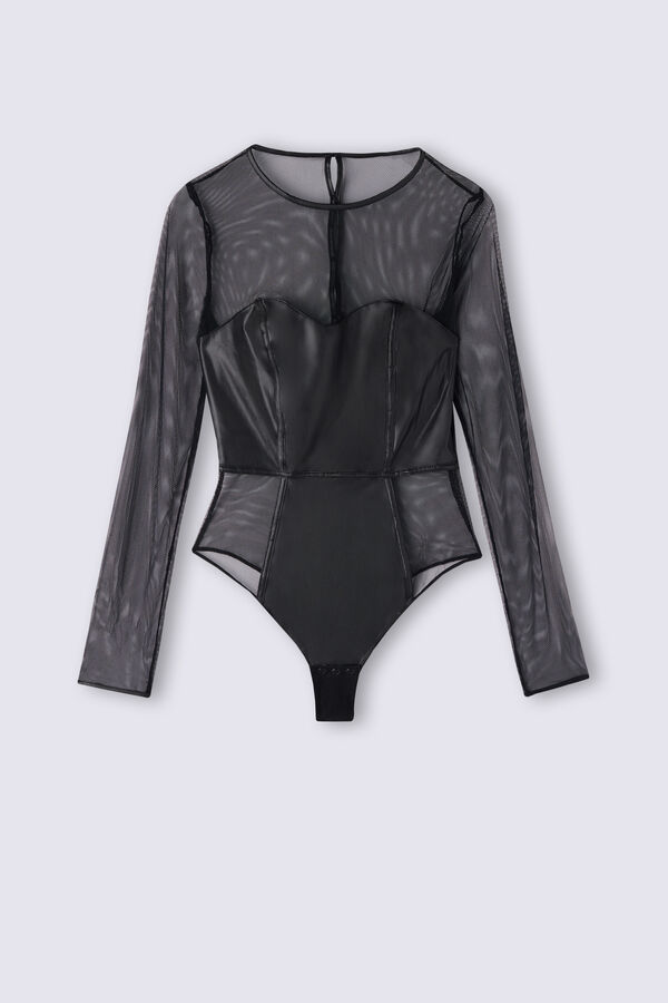 Iconic Beauty Long-Sleeved Mesh Body | Intimissimi