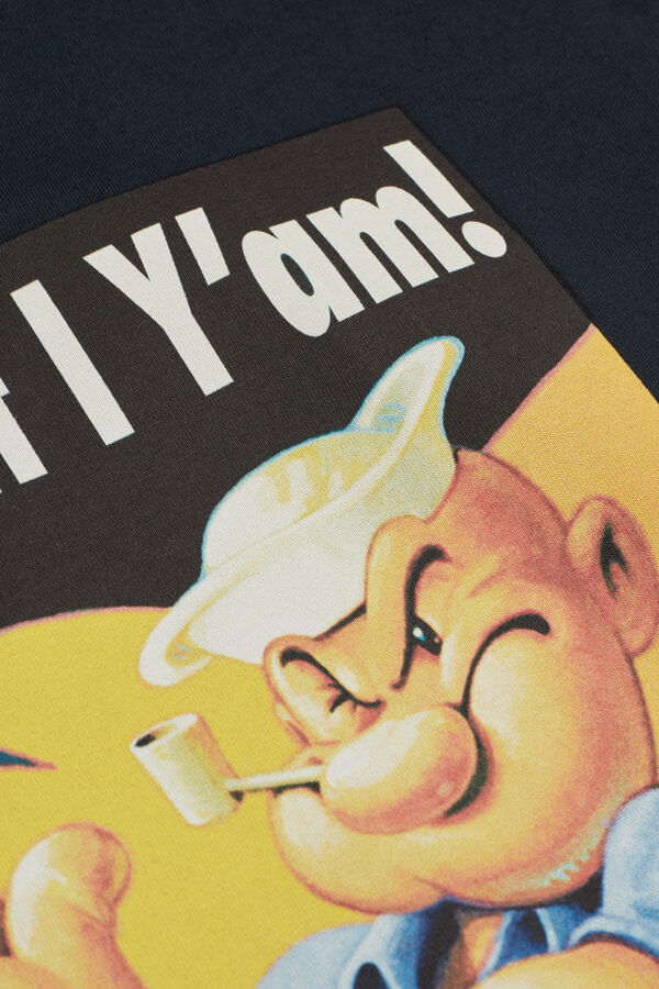 T-Shirt with Popeye "I Y'am What I Y'am" Print | Intimissimi