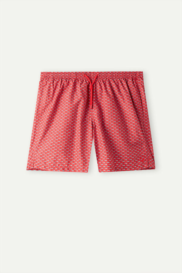 Micro Shark Print Swim Trunks | Intimissimi