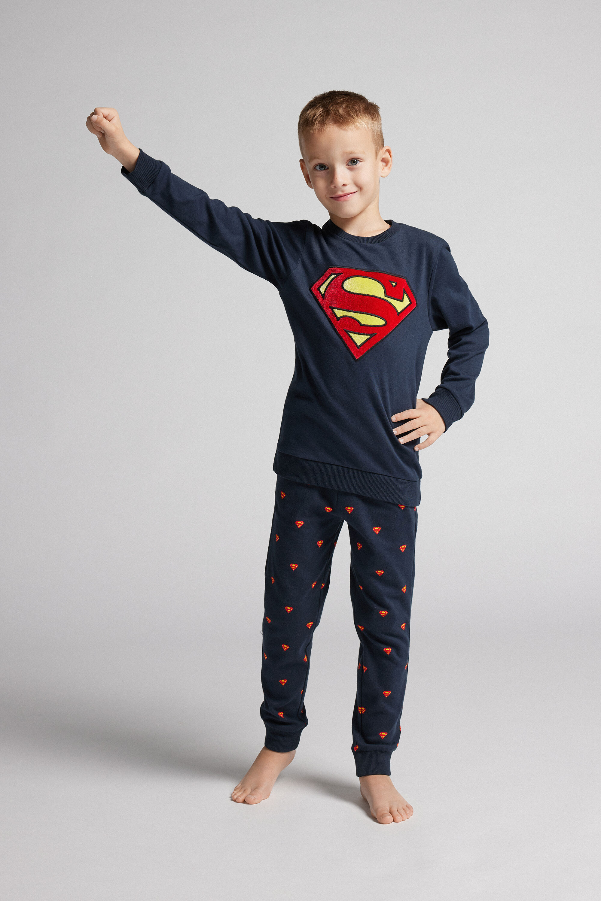 Pijama Largo de Niño DC Comics Superman de Algodón | Intimissimi