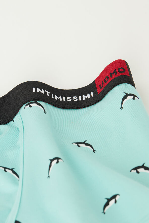 Orca-Print Stretch Supima® Cotton Boxers | Intimissimi