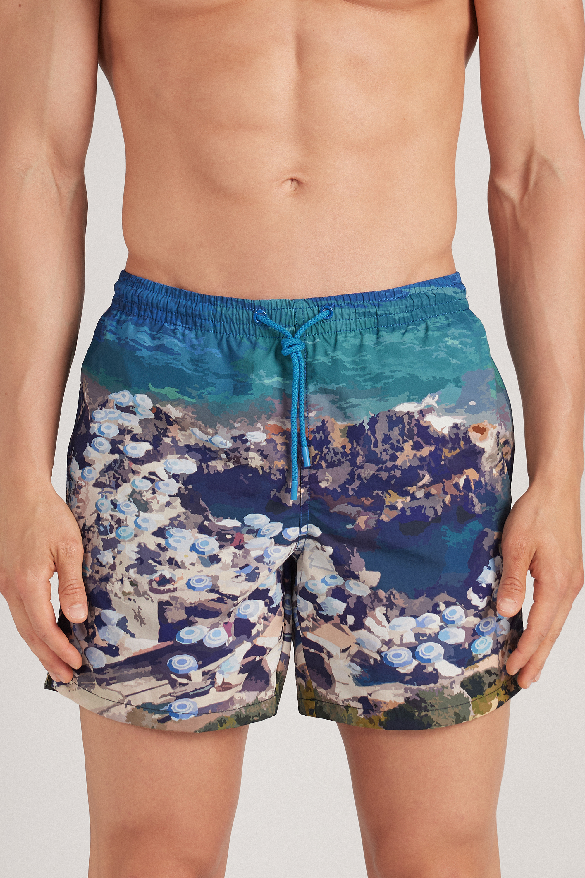 Large Beach Print Swim Trunks | Intimissimi