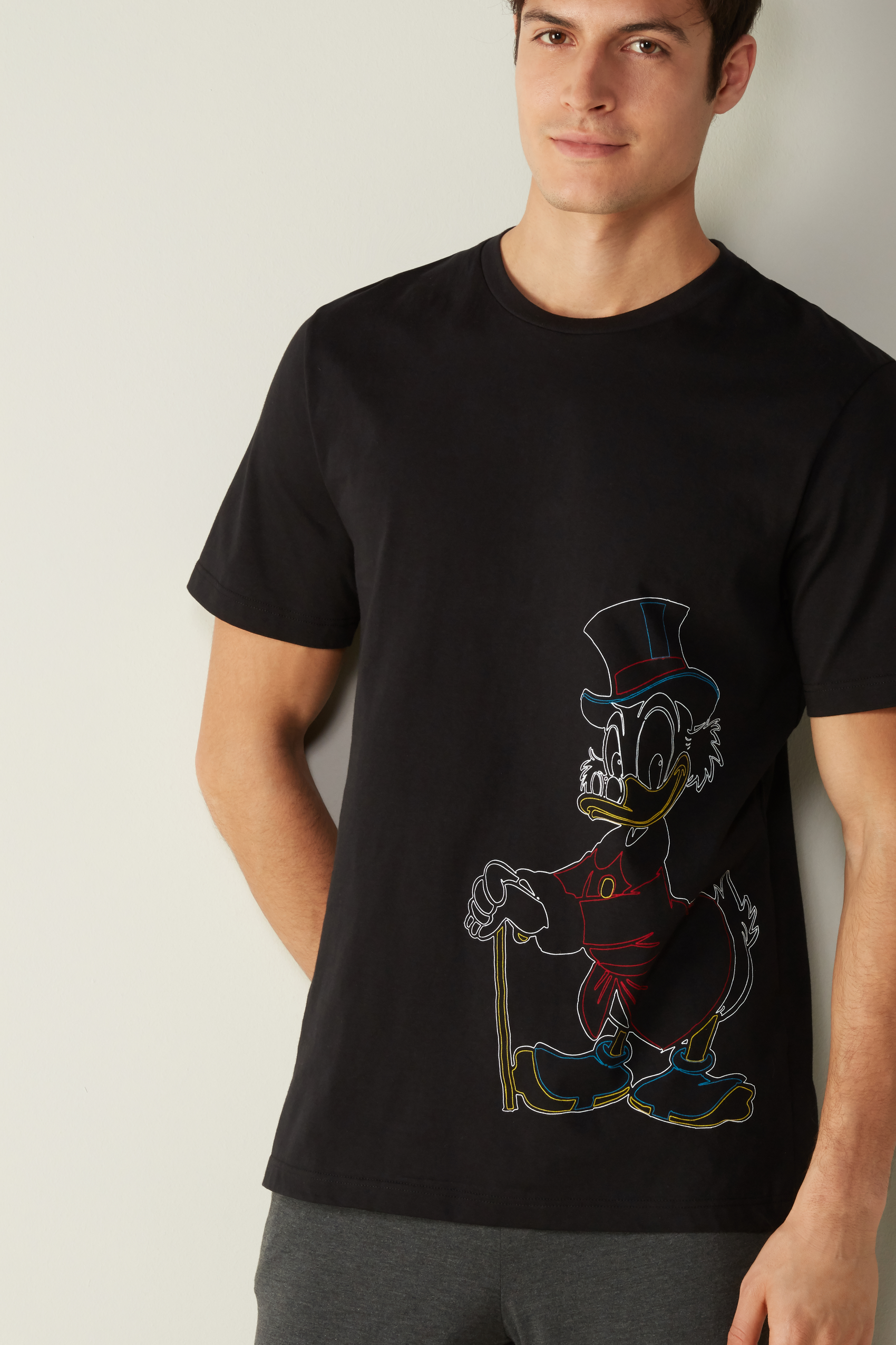 Neon Scrooge McDuck Print T-shirt | Intimissimi