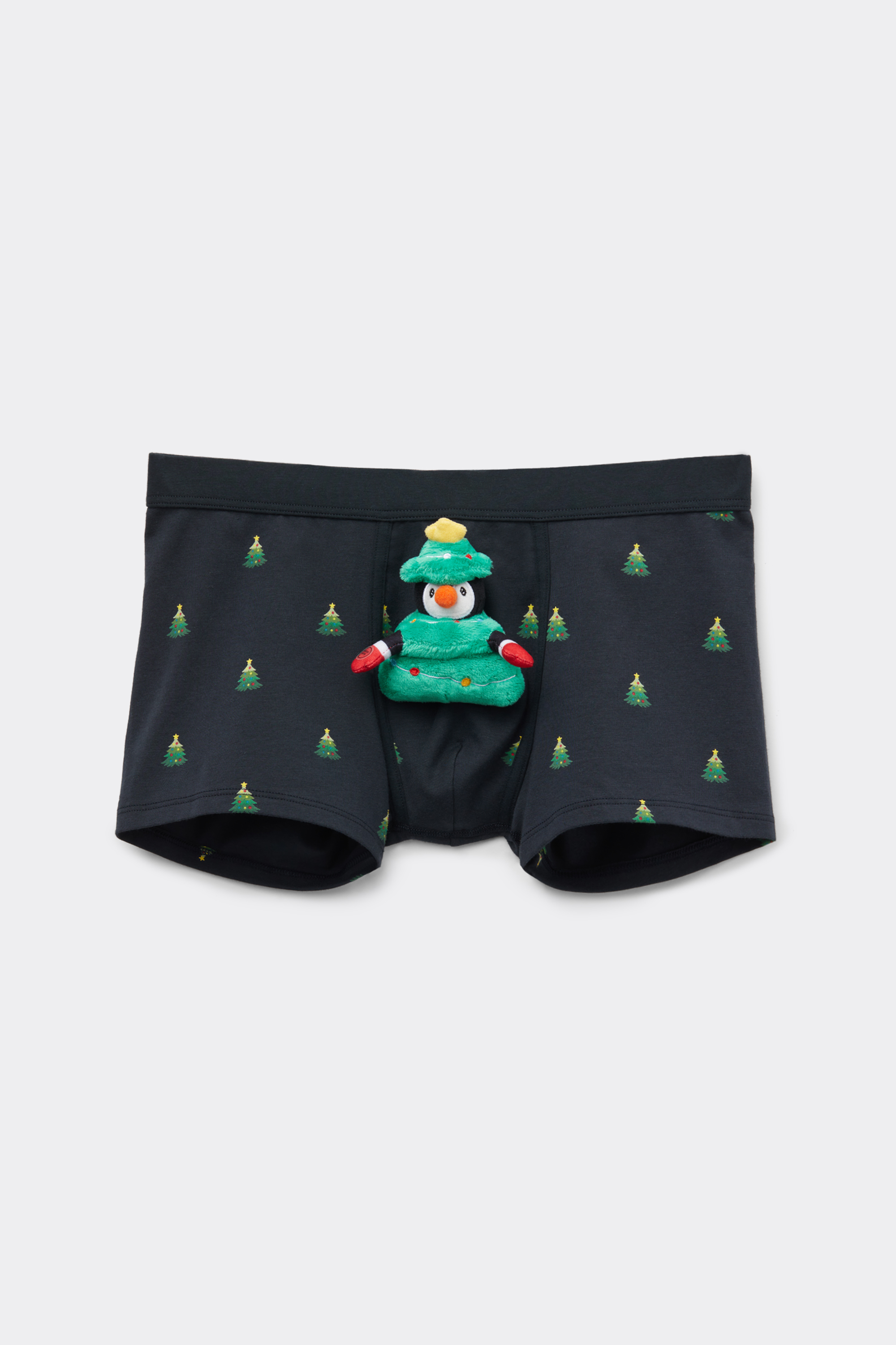 Superior Cotton Plush Penguin Boxer Shorts with Christmas Tree ...