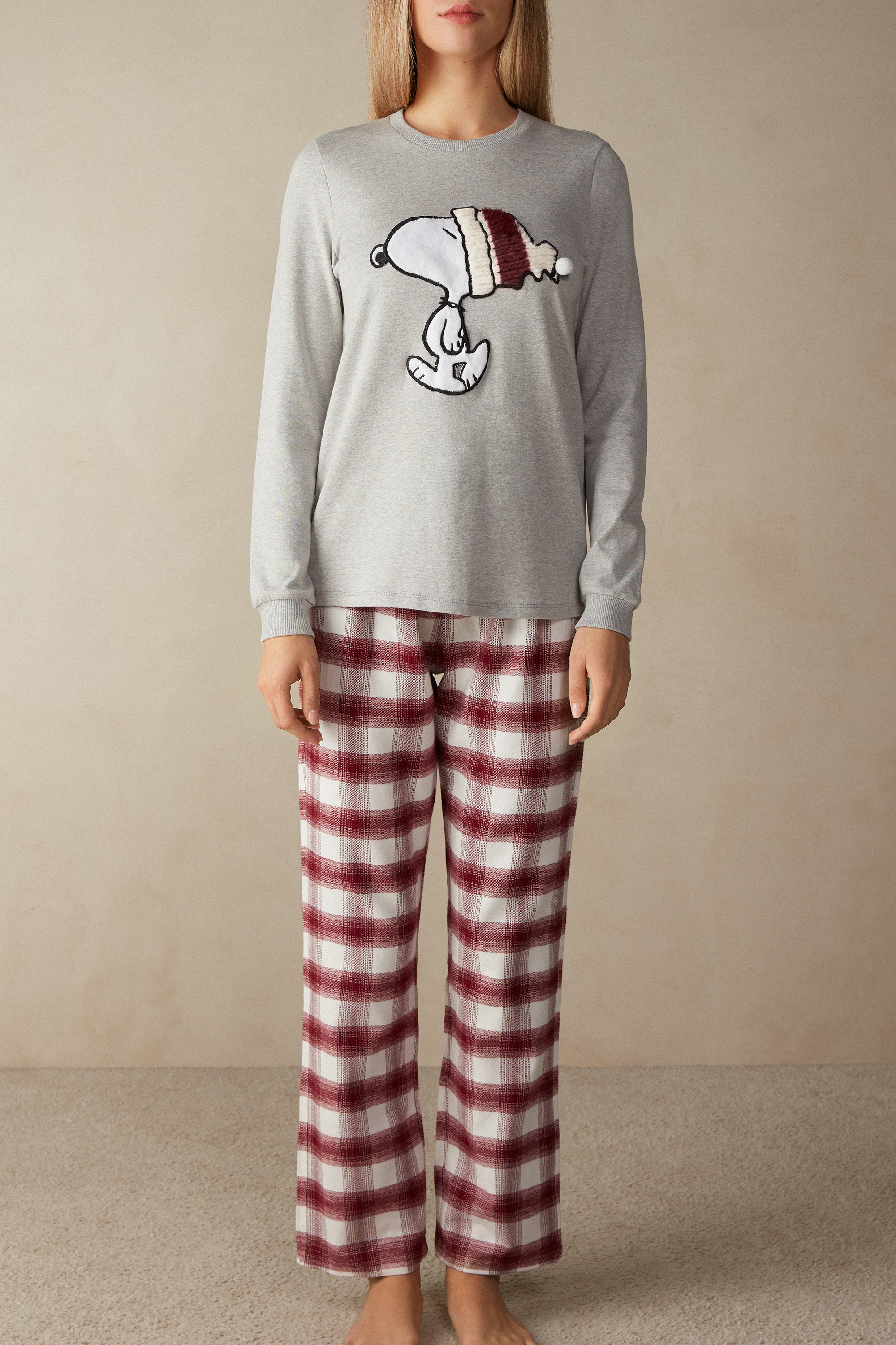 Cotton Interlock Snoopy Pyjamas | Intimissimi