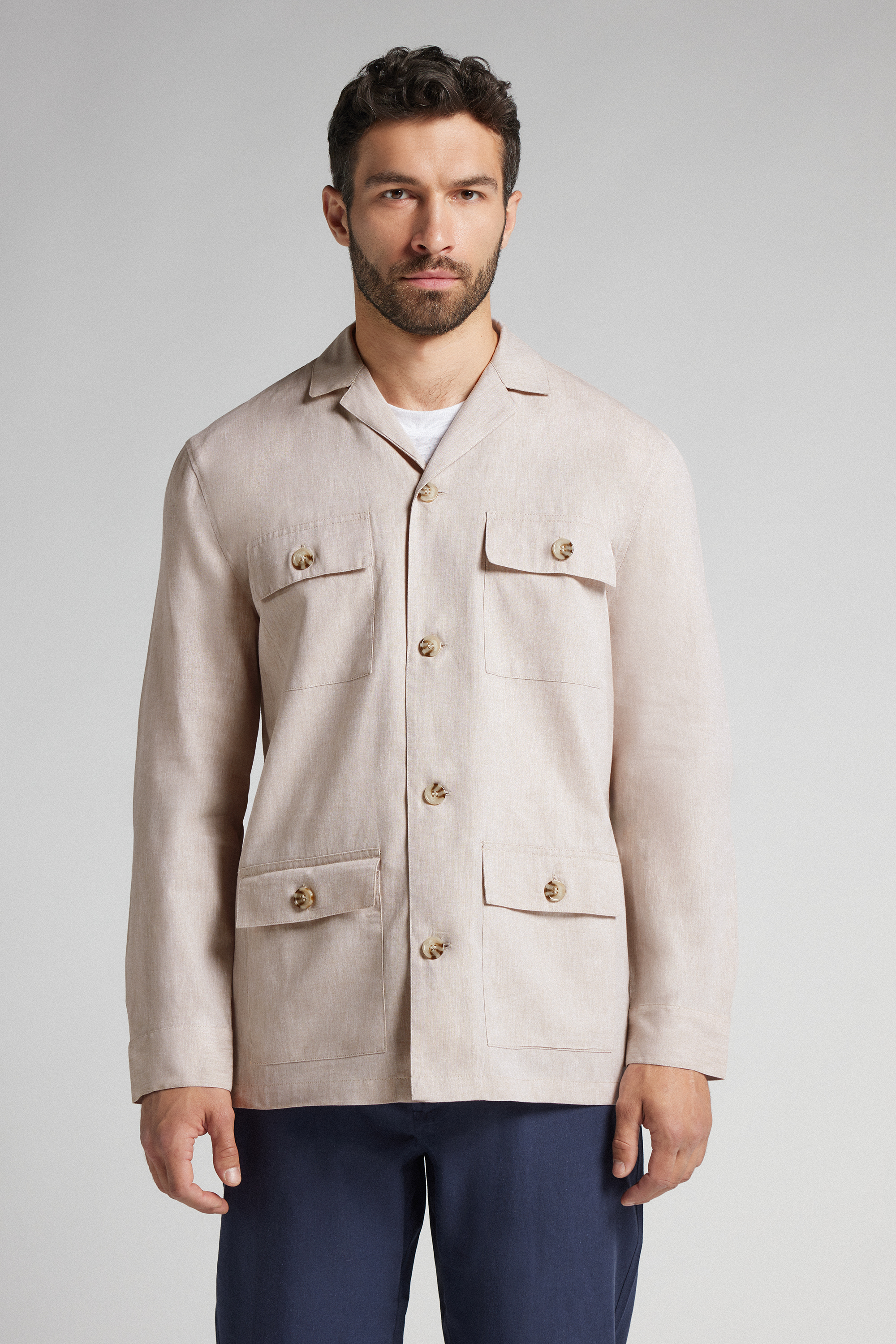 Veste saharienne en lin et coton - Vestes - IUMAN Intimissimi Uomo CH