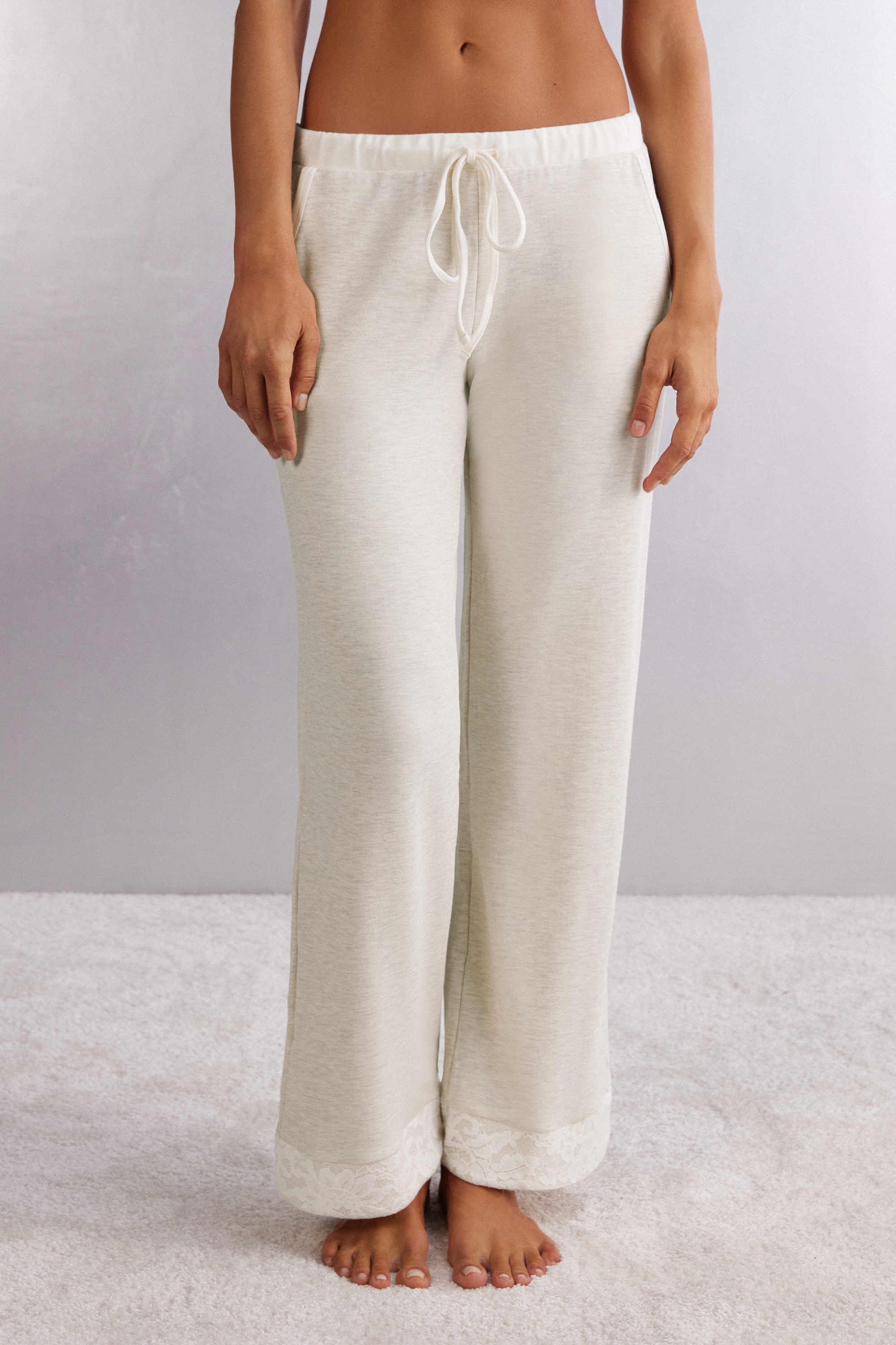 Baby It's Cold Outside Modal with Wool Wide-Leg Trousers | Intimissimi