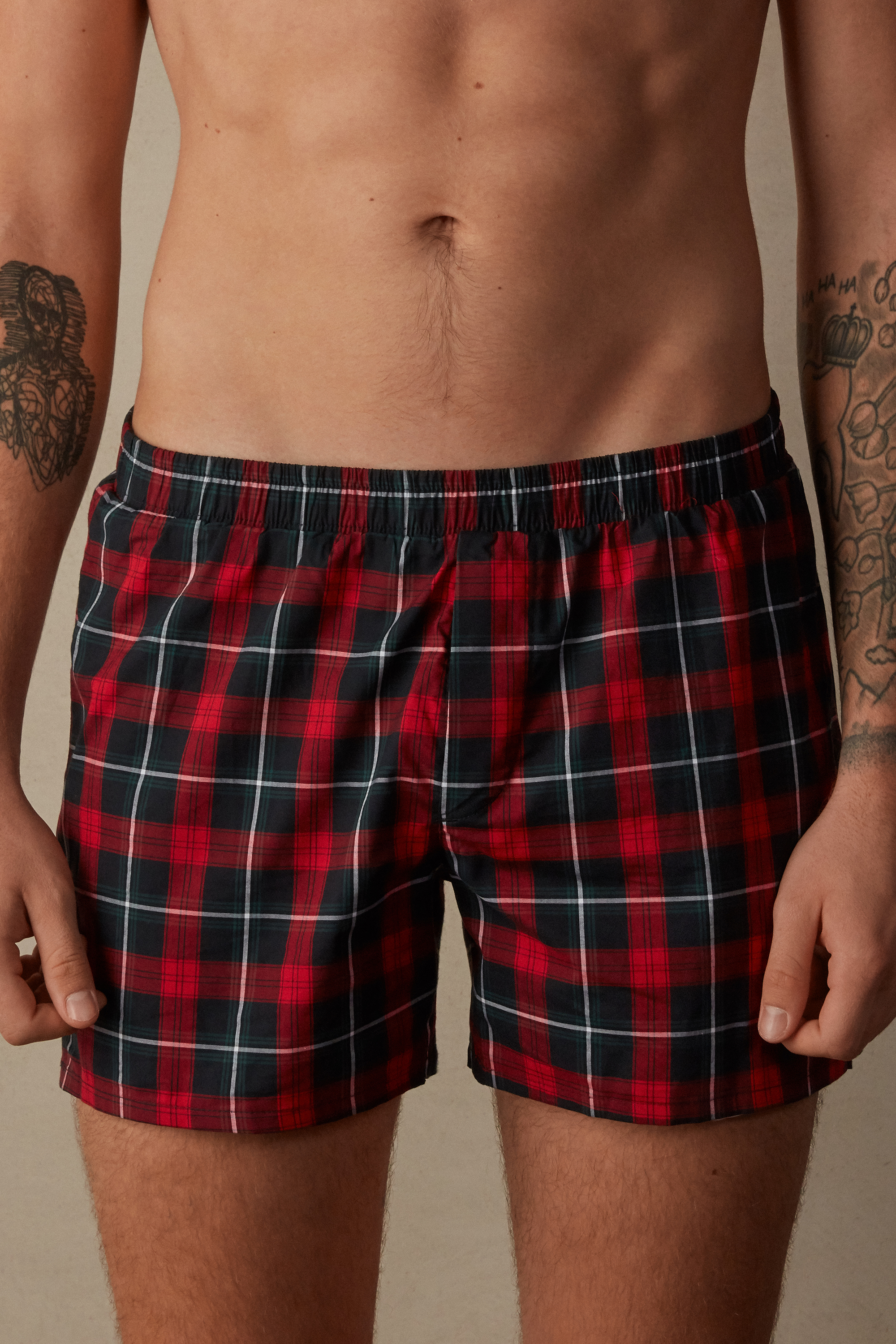 Plain-Weave Tartan Boxers | Intimissimi