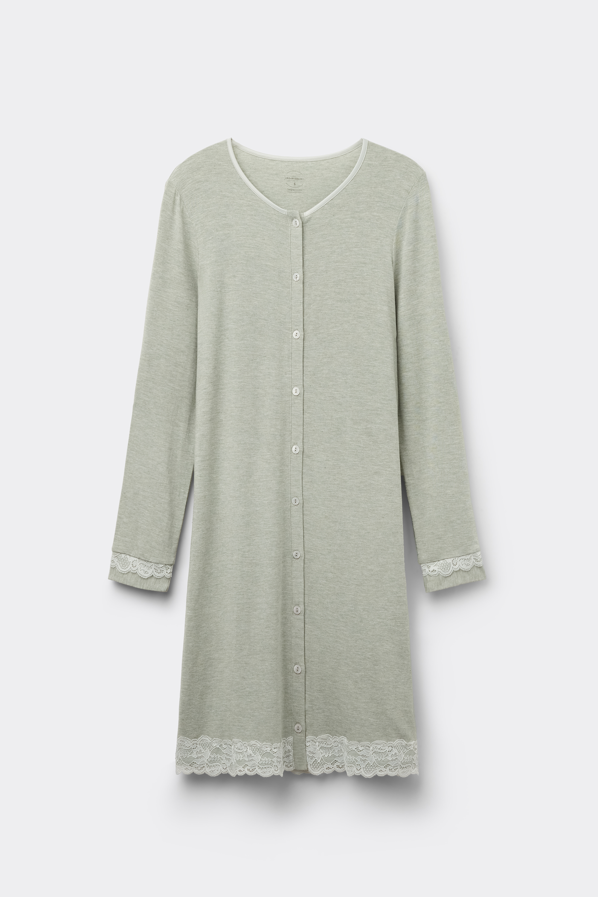 Button-Front Nightdress with Lace Detail | Intimissimi