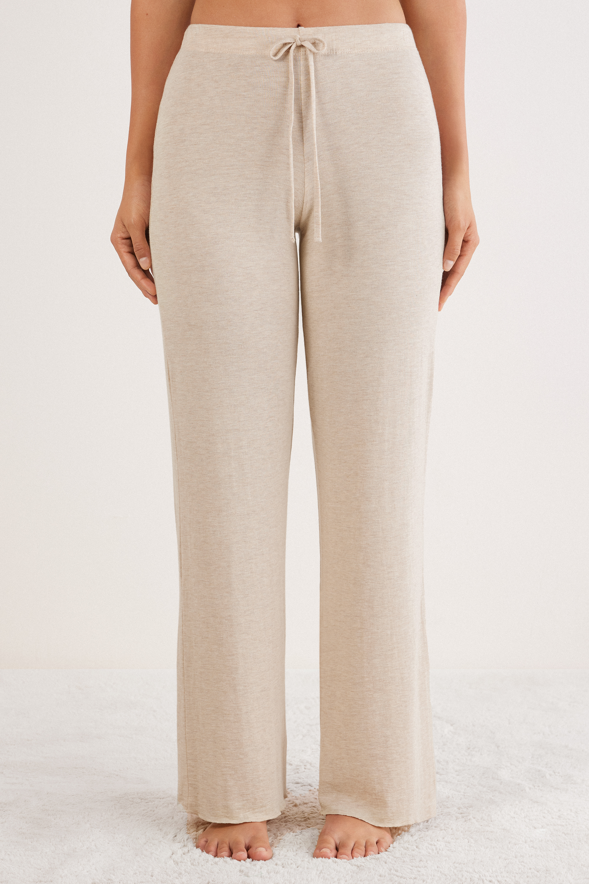 Modal and Cashmere Light Blend Palazzo Pants | Intimissimi