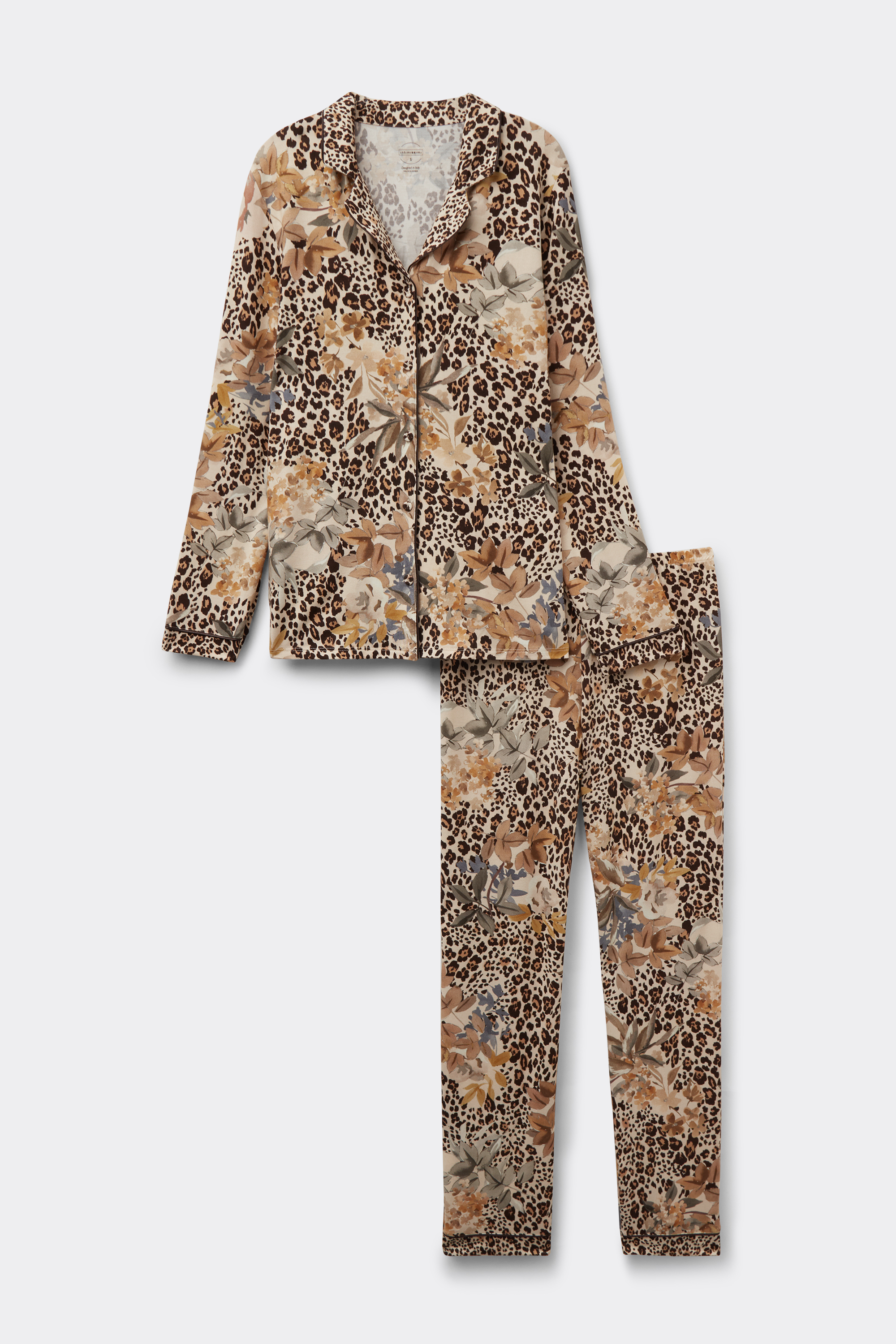 Simply Iconic Animal Print Long Button-Up Modal Pyjamas | Intimissimi