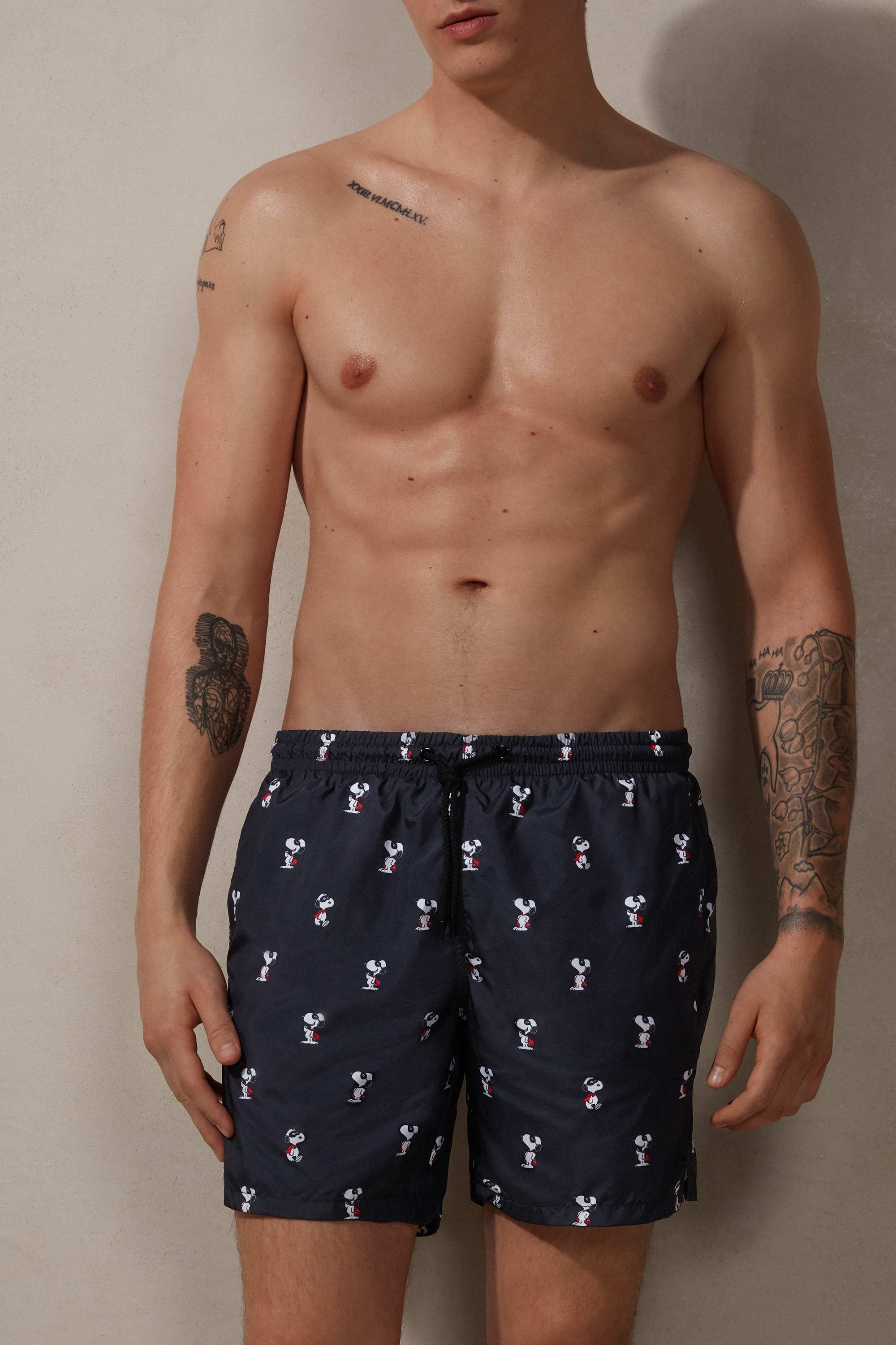 Snoopy Print Swim Trunks | Intimissimi